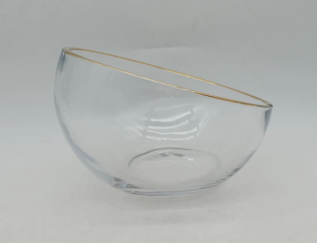 Glass Bowl with Gold Rim – The Write Invite